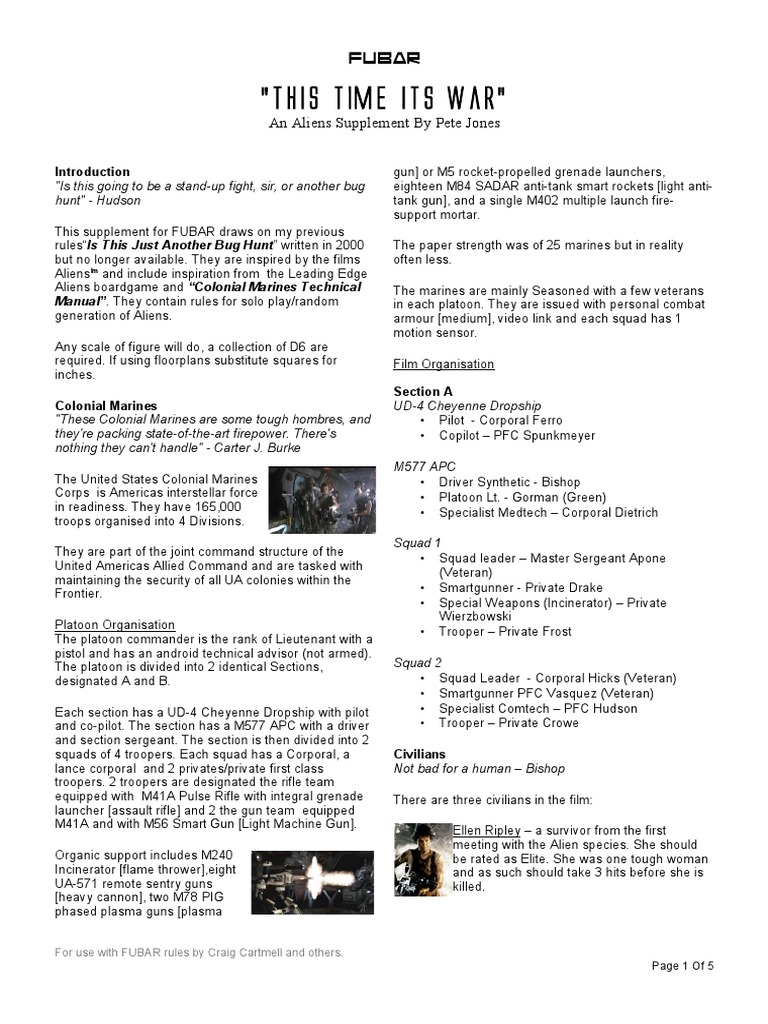 "This Time Its War": Fubar | PDF | Weaponry | Armed Conflict