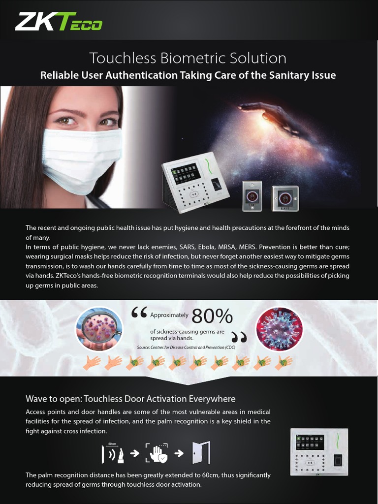 Touchless Biometric Solution (Palm) | PDF | Hygiene | Access Control