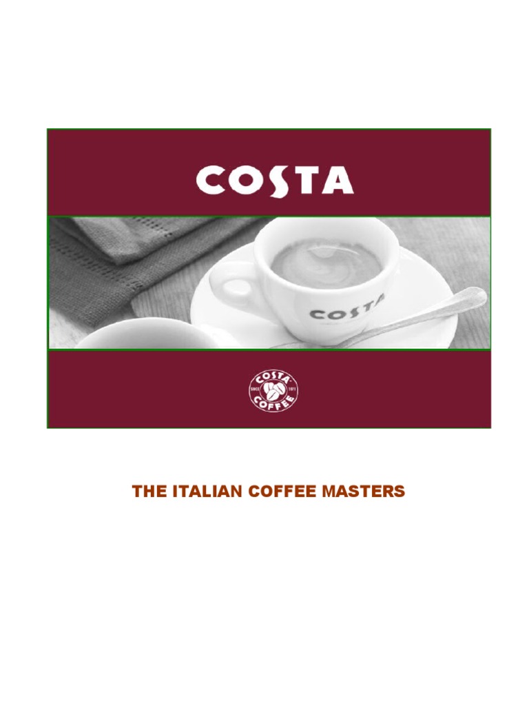 Marketing Plan of Costa | PDF | Coffee | Brand