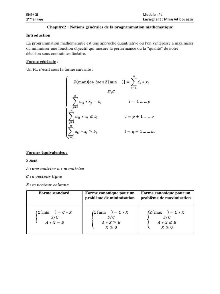 Chap2 PDF | PDF | Ensemble convexe | Optimisation mathématique