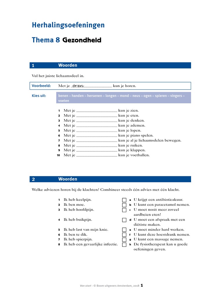 Vherh Oef 8 Gezondheid | PDF
