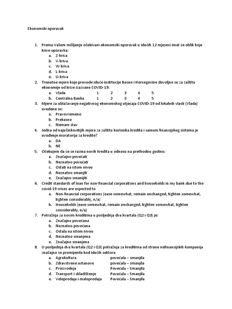 Pitanja Za Anketu | PDF