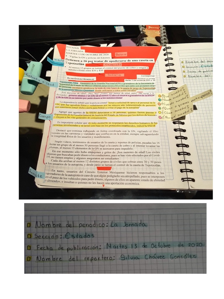 Estructura de La Nota Informativa Apunte | PDF