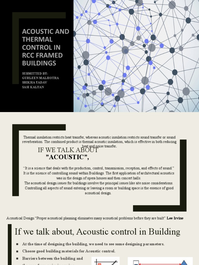 Acoustic and Thermal Control in RCC Framed Buildings | PDF | Duct (Flow ...