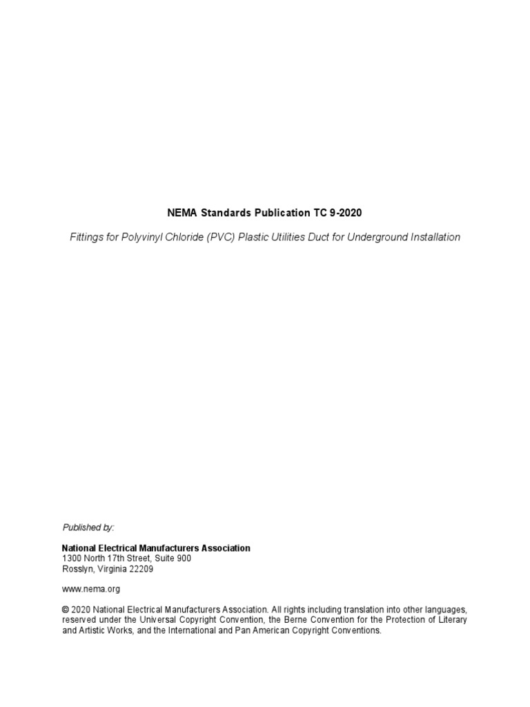 Nema TC 9 2020 Contents and Scope | PDF | Electrical Wiring | Copyright