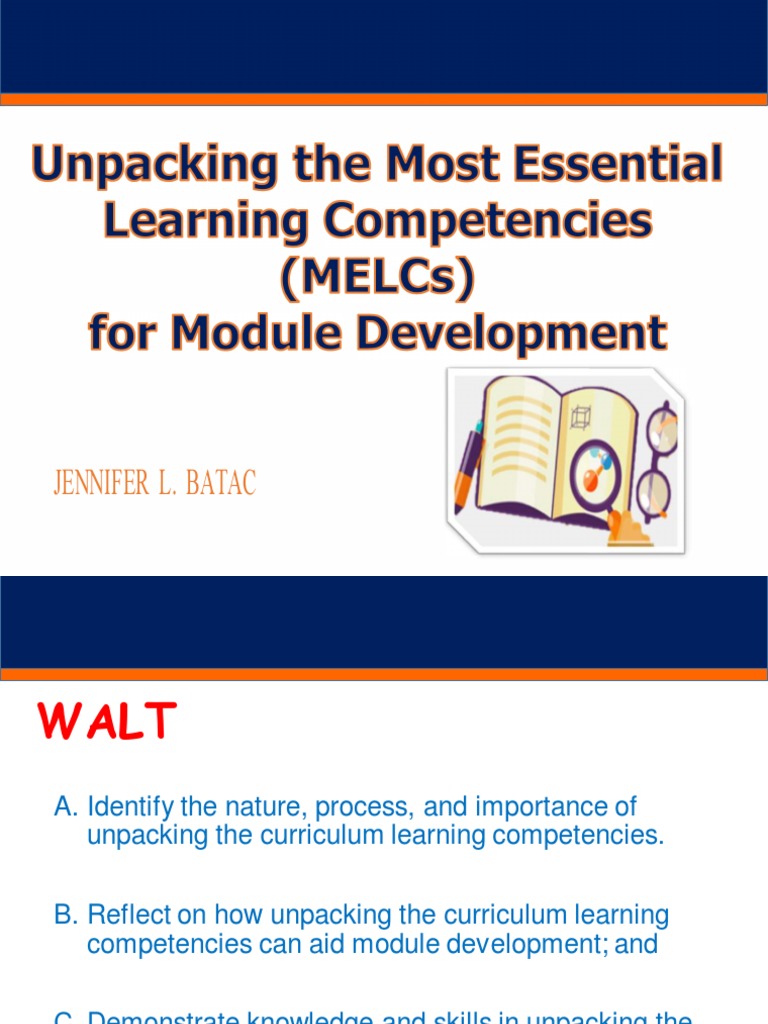 Unpacking The MELCs For Module Development PDF | PDF | Curriculum ...