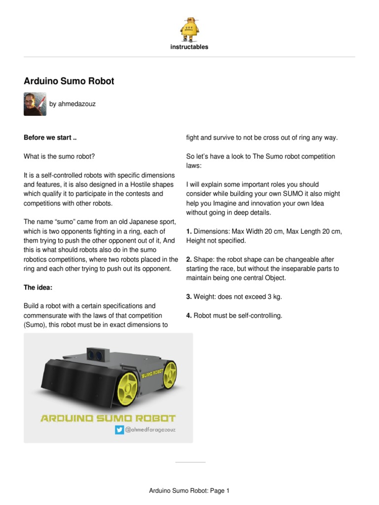 Arduino Sumo Robot: Before We Start . | PDF | Robot | Robotics