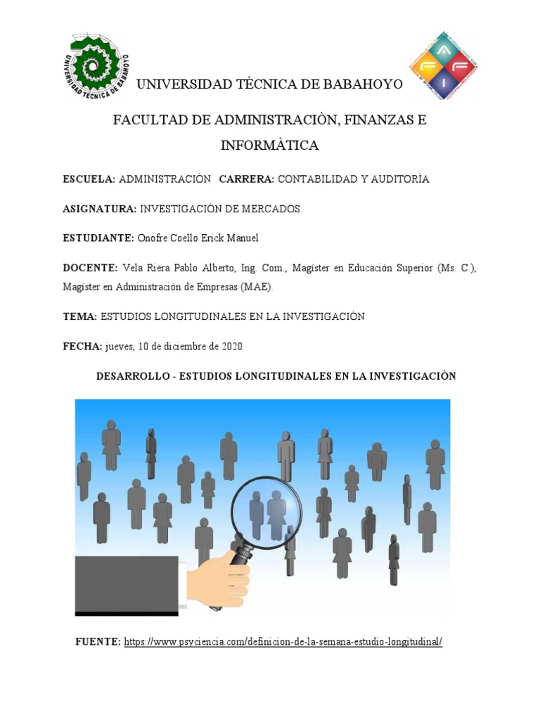 Estudios Longitudinales en La Investigacion | PDF | Estadísticas | Science