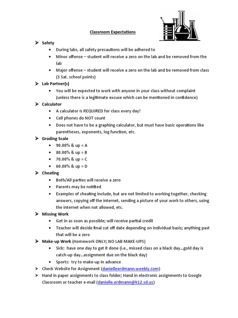 Classroom Expectations | PDF