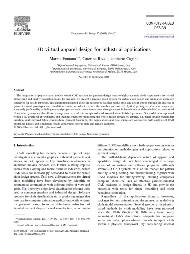 3D Virtual Apparel Design For Industrial | PDF | 3 D Computer Graphics ...