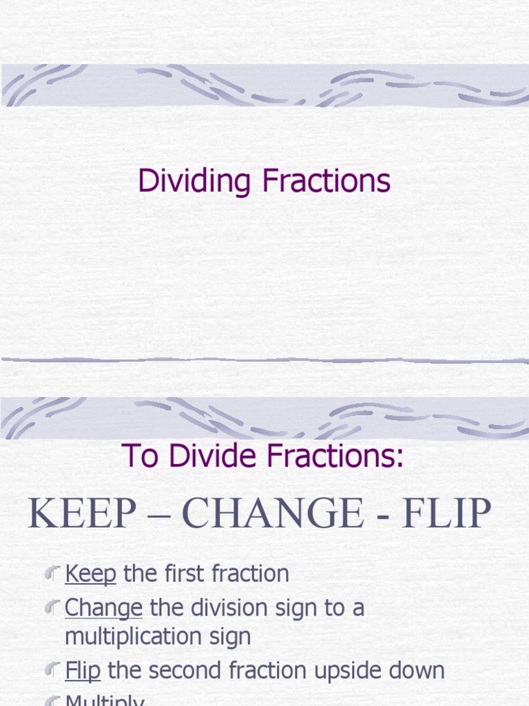 Dividing Fractions Powerpoint 1 | PDF