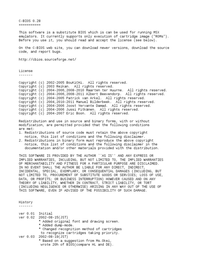 Cbios | PDF | Booting | Read Only Memory
