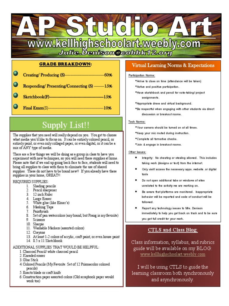 Distance Learning Ap Syllabus | Download Free PDF | Paintings