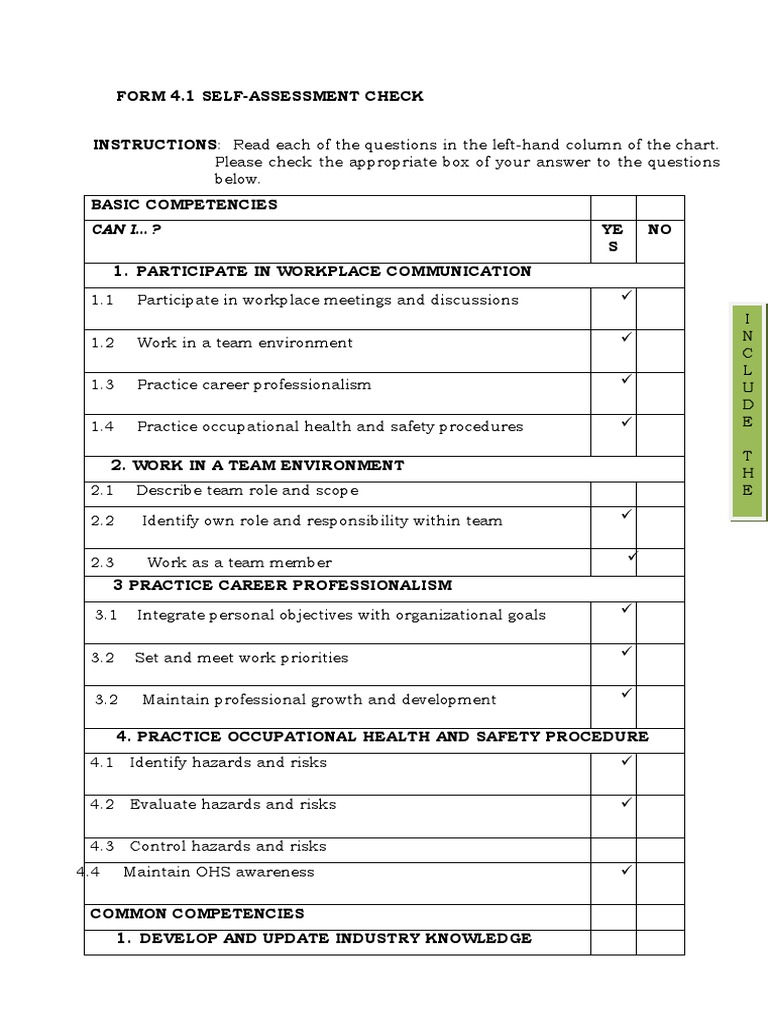 Current Competencies TEMPLATE | PDF | Salad | Occupational Safety And ...
