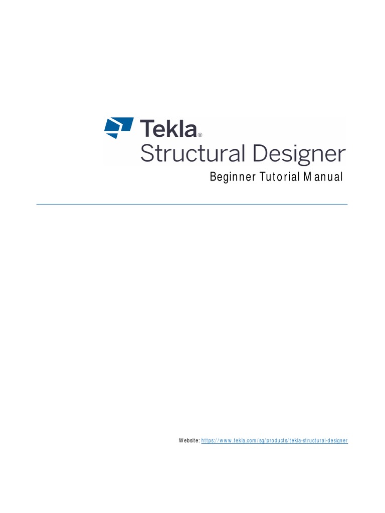 Tekla Structural Designer - Beginner Tutorial Manual | PDF | Computer ...