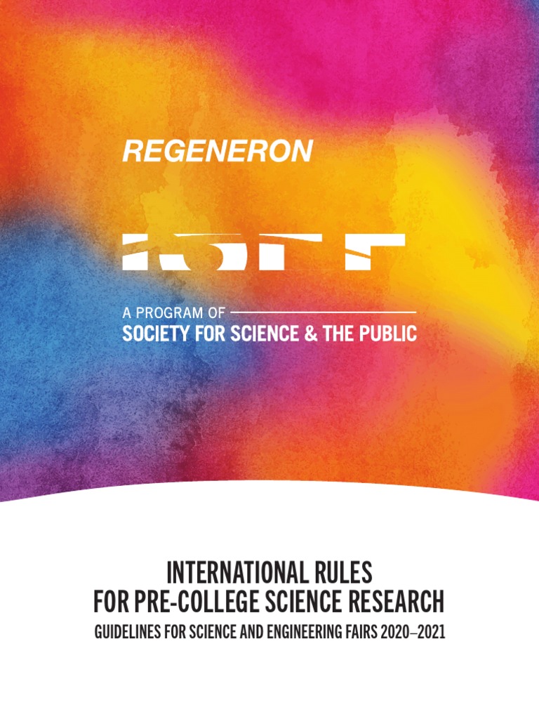 Intel ISEF Rules and Guidelines 2020-2021 | PDF | Institutional Review ...