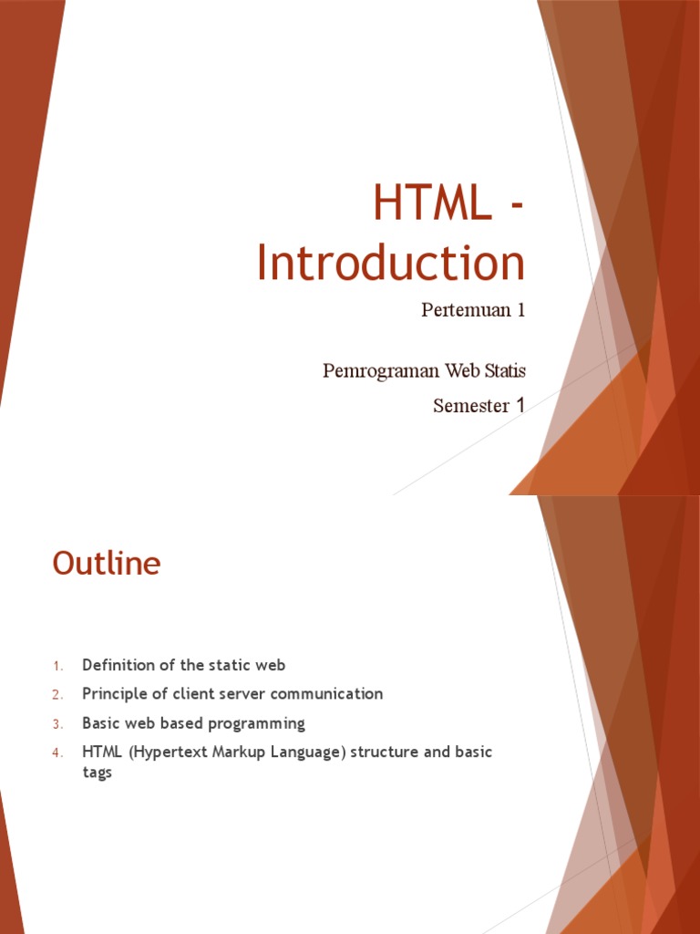 Introduction to HTML: Structure, Tags, and Basic Components | PDF | Web ...