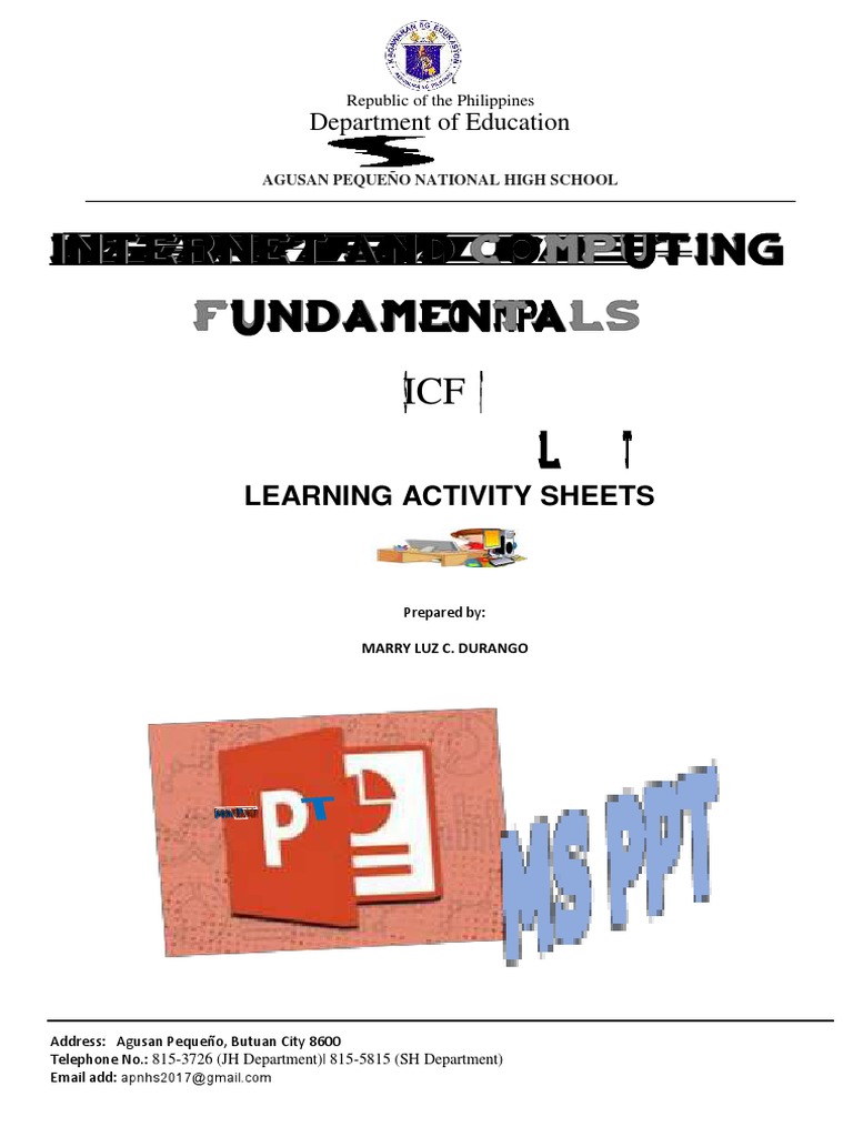 Learning Activity Sheets: Department of Education | PDF | Software ...