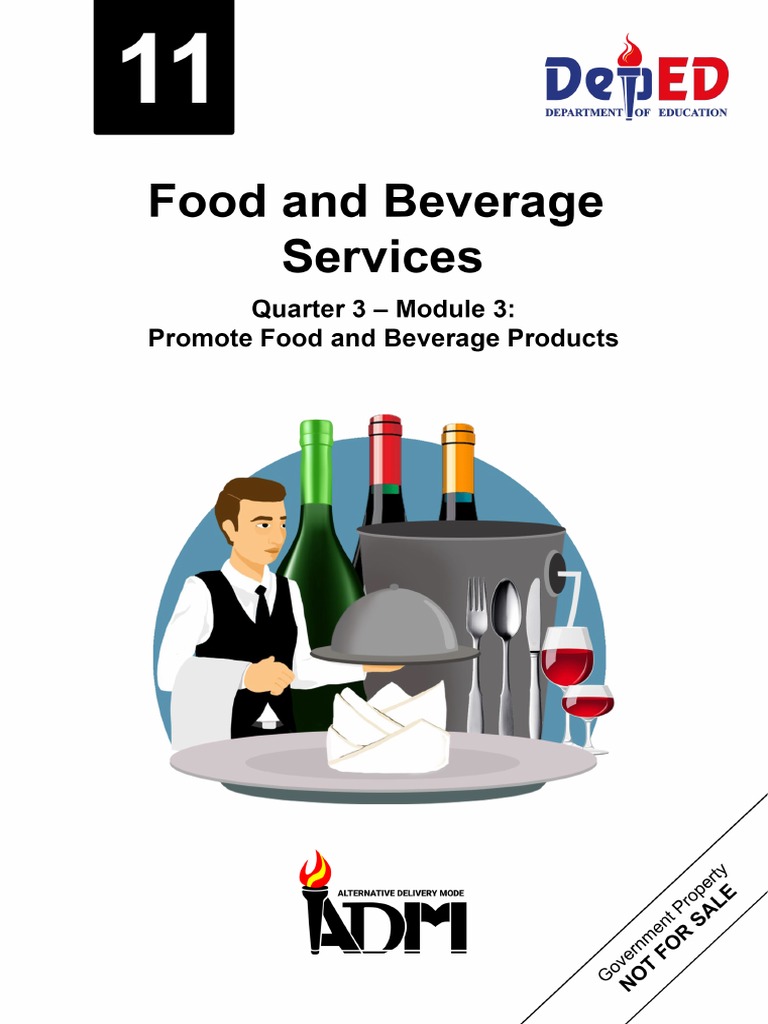 2nd Quarter Module 3 For Food and Beverages11 PDF | PDF | Menu ...