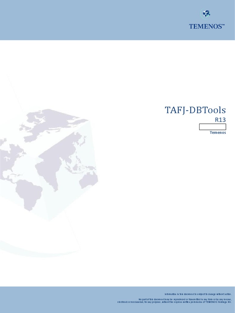 R13 - TAFJ-DB Tools | PDF | Command Line Interface | Boolean Data Type