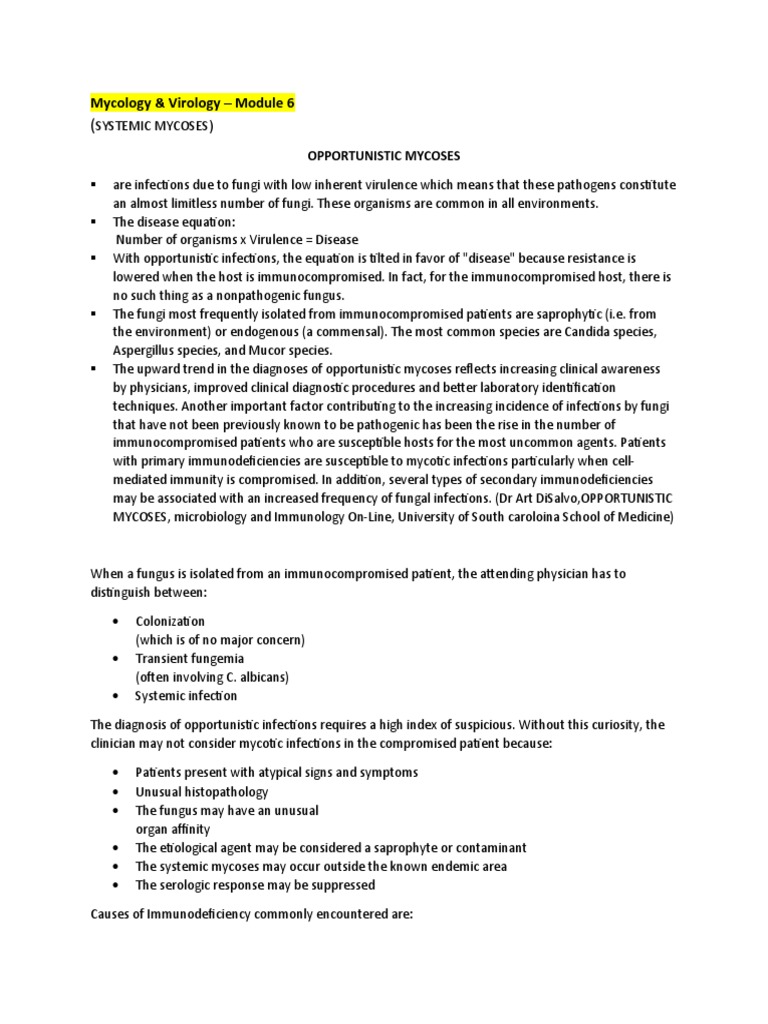 Myco Viro Notes Module 6 | PDF | Infection | Biofilm