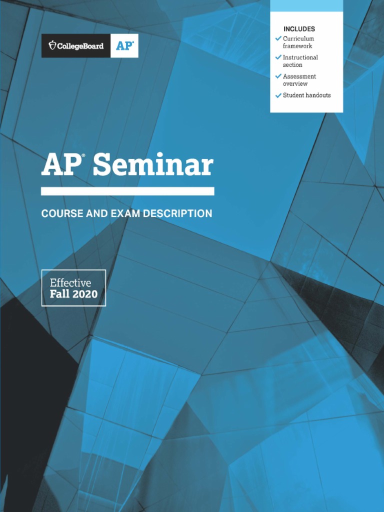 AP Seminar CED 2020 PDF | Download Free PDF | Advanced Placement ...