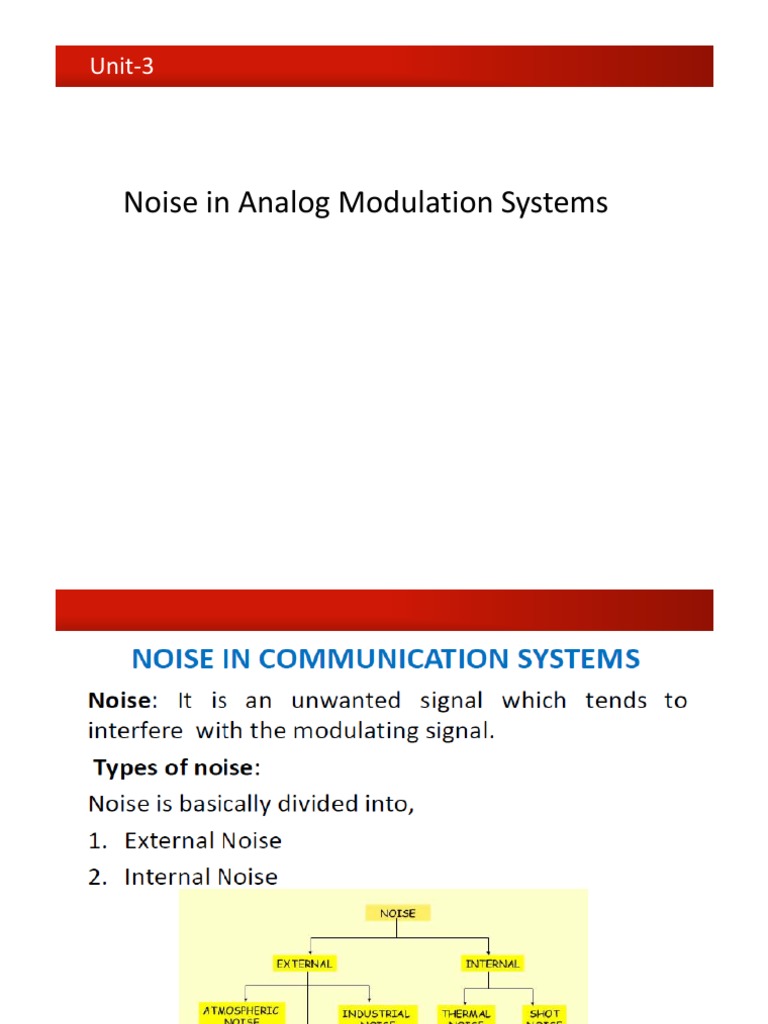 CST Unit 3 - PPT 1 PDF | PDF | Signal To Noise Ratio | Modulation