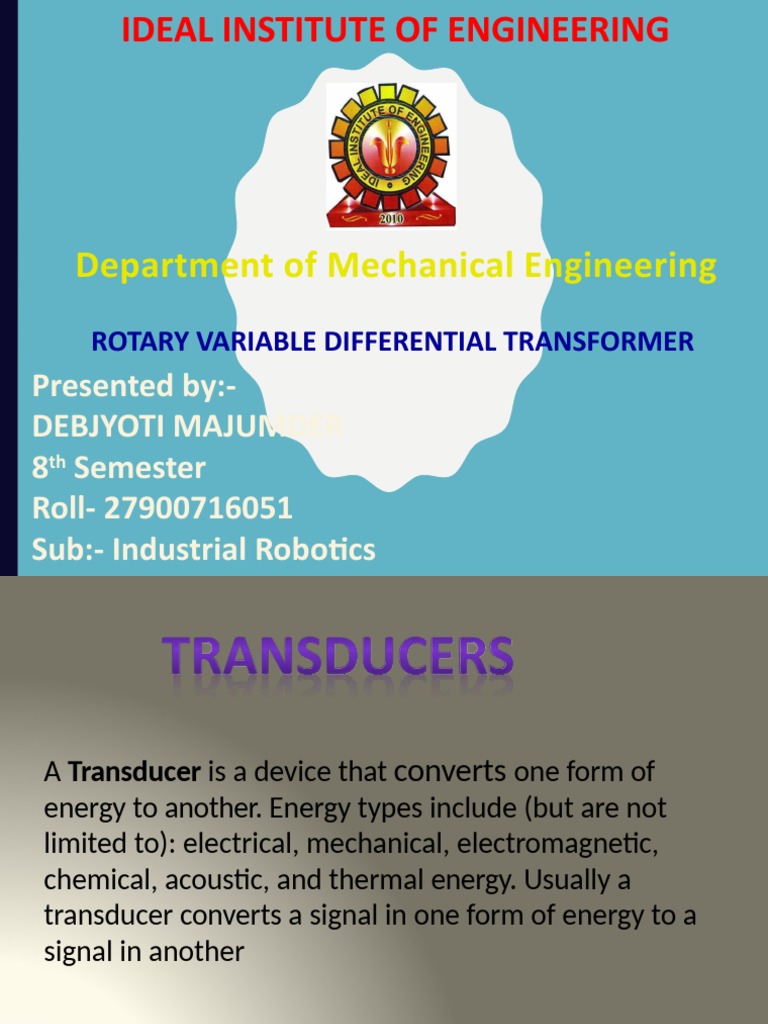 Rotary Variable Differential Transformer | PDF | Electrical Engineering | Electromagnetism