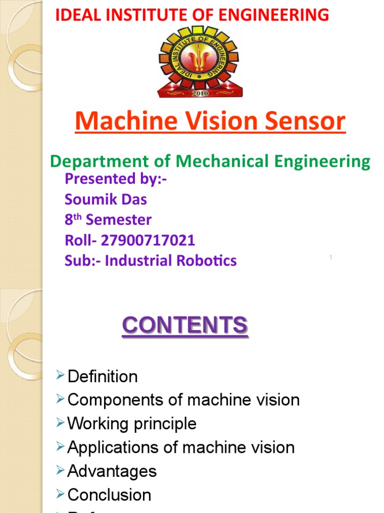Machine Vision Sensor | PDF | Computer Vision | Sensor