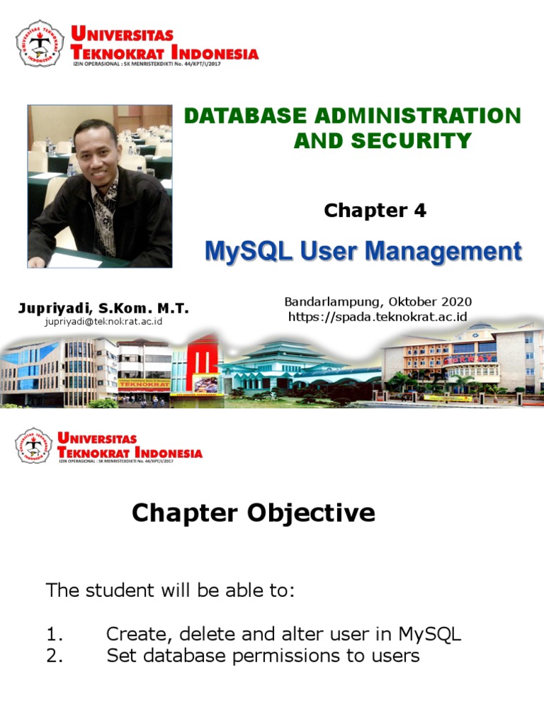 Pertemuan 4 MySQL User Management | PDF | Superuser | Databases