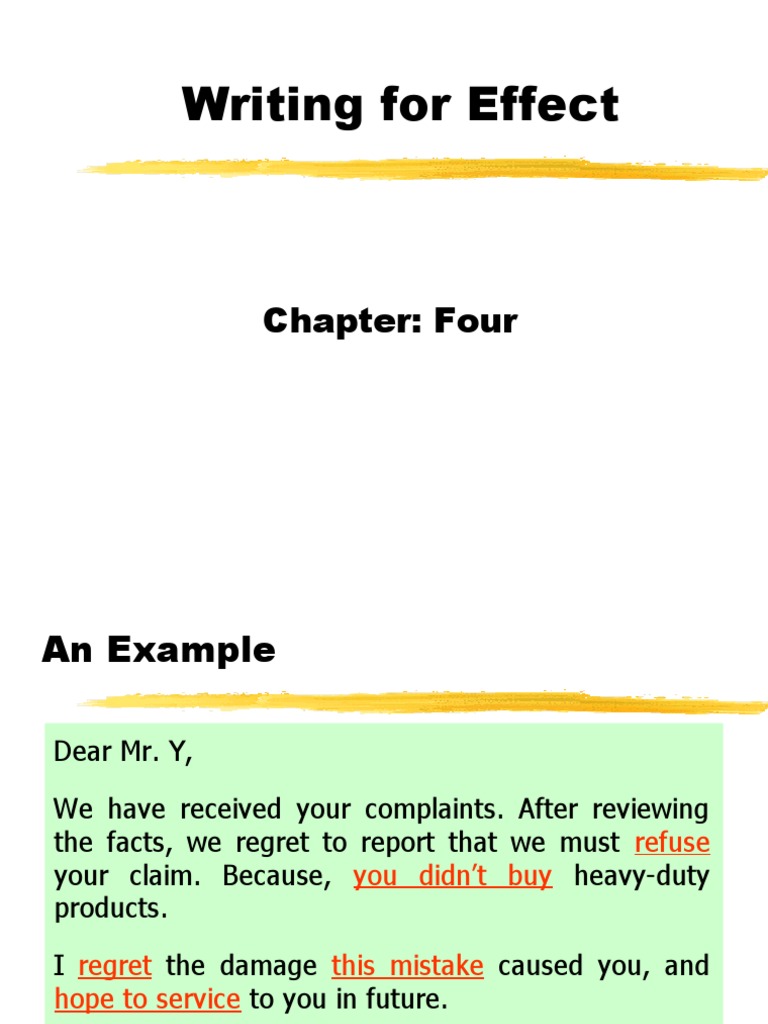 Writing For Effect: Chapter: Four | PDF | Human Communication ...