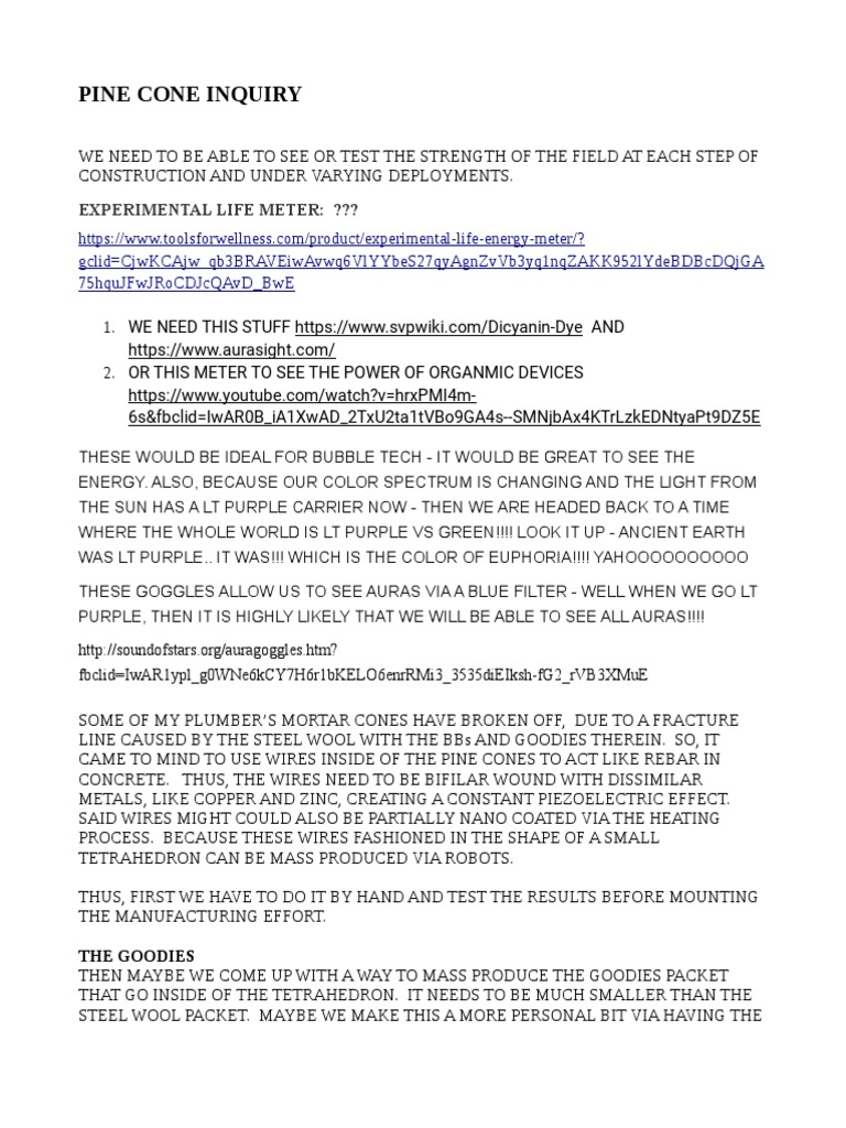 Pine Cone Inquiry | PDF | Insulator (Electricity) | Water