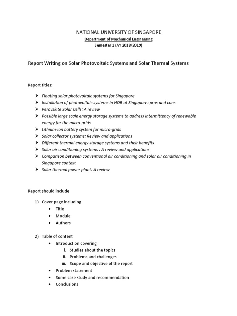 Report Titles and Guideline | PDF