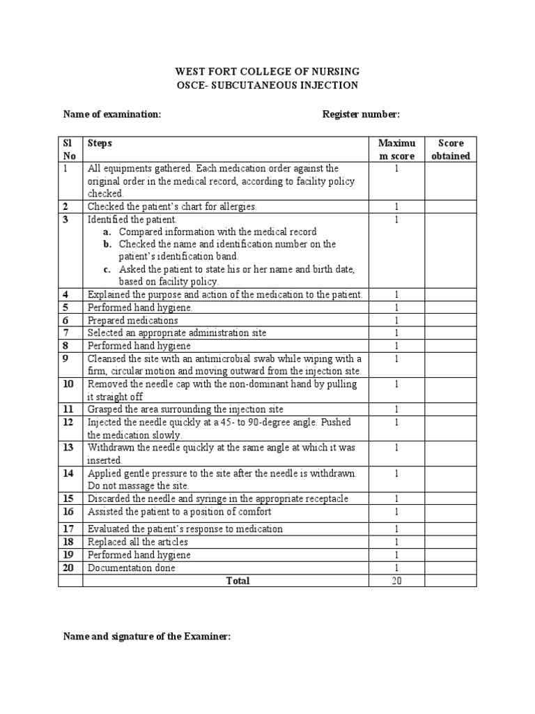 Subcutaneous Injection | PDF | Injection (Medicine) | Medical Treatments