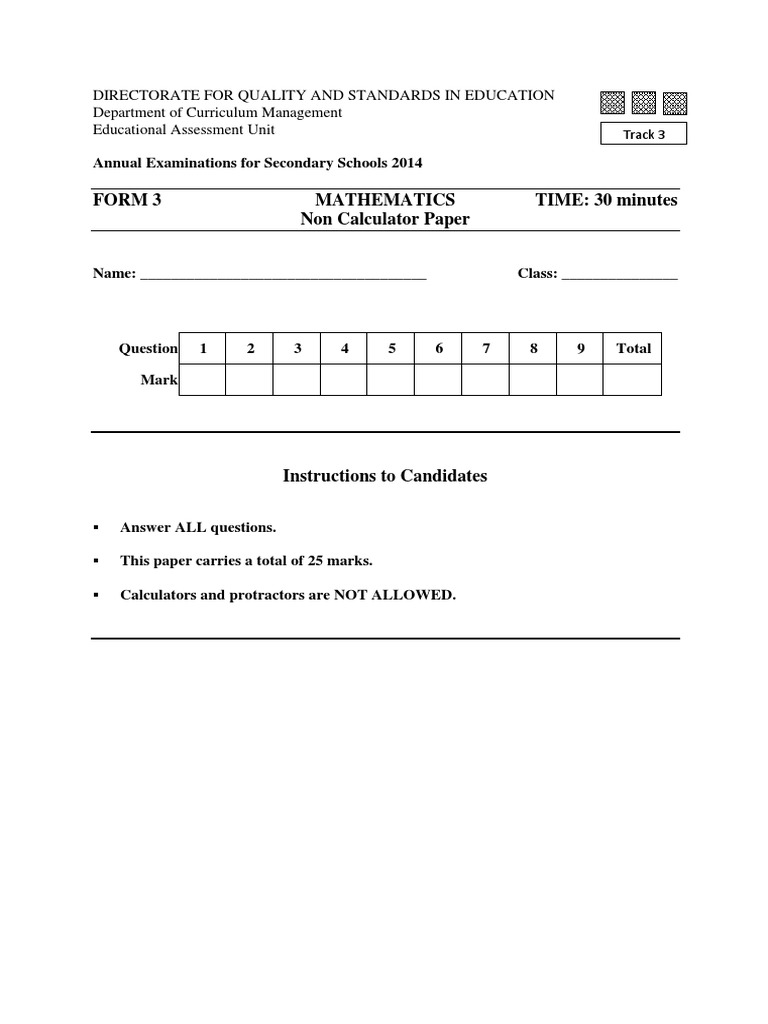 Maths f3 t3 2014 PDF | PDF | Significant Figures | Triangle