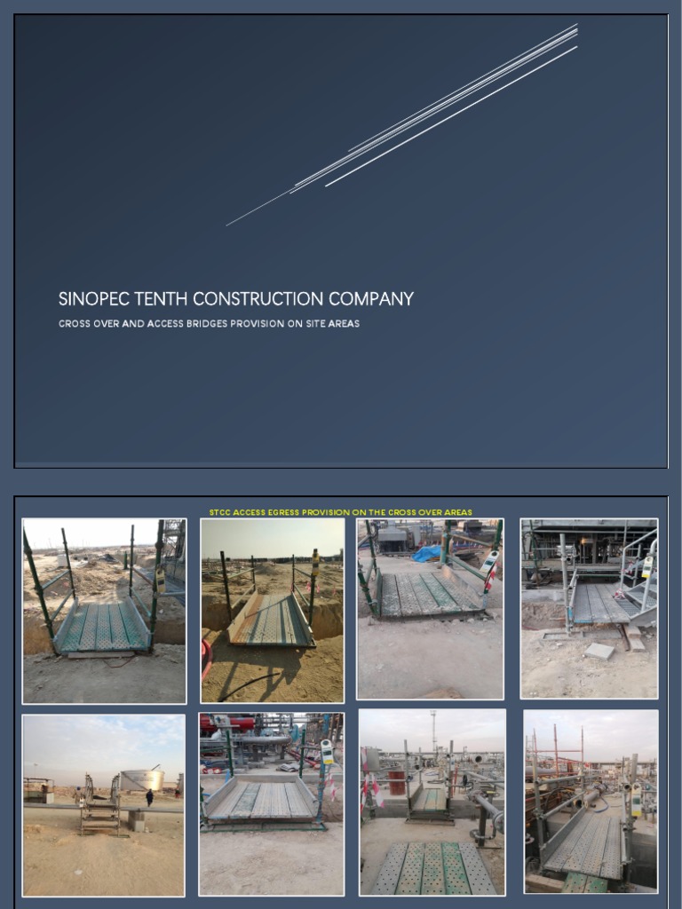 Provision of Access Platforms and Trestle Bridges for Crossing Over ...