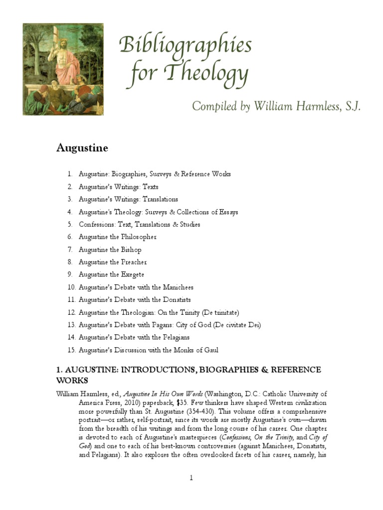 Augustine: 1. Augustine: Introductions, Biographies & Reference Works ...