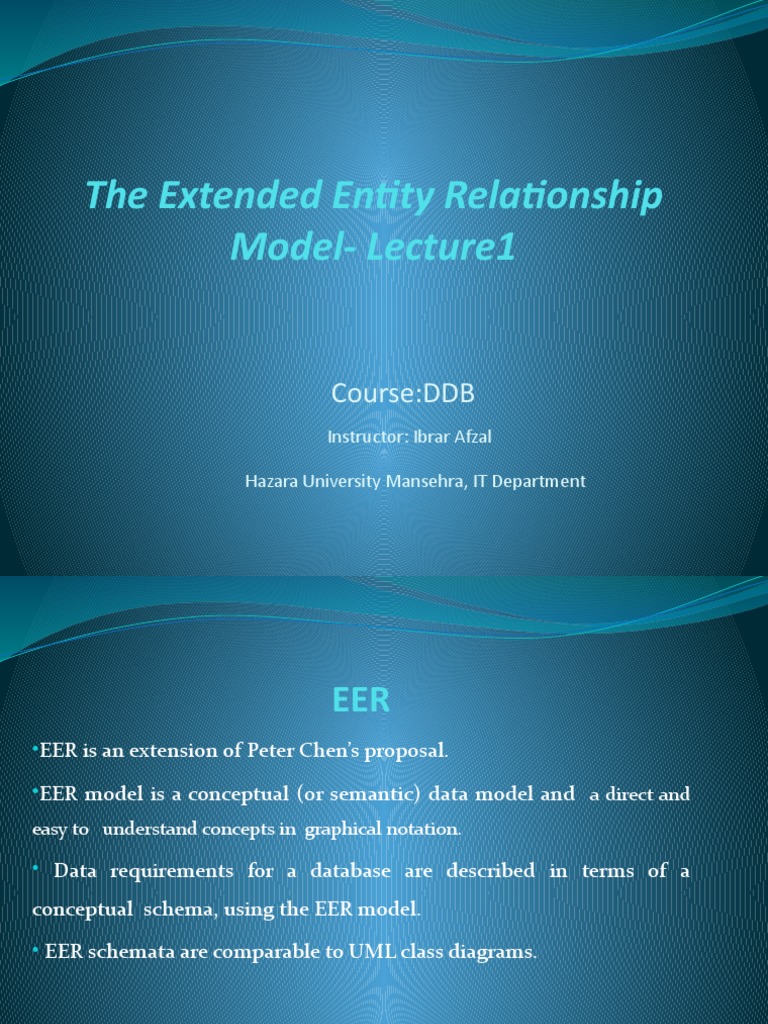 The EEE Model Lect 1 | PDF | Conceptual Model | Object (Computer Science)