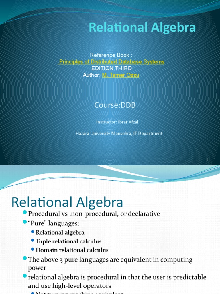 Relational Algebra 6 Pdf Relational Model Mathematical Concepts