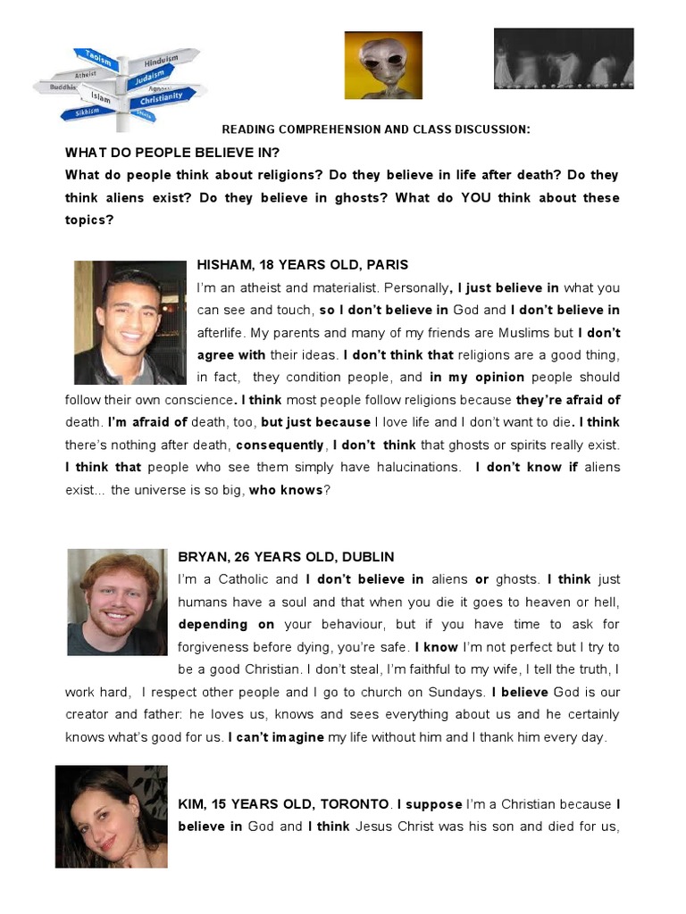 Reading Comprehension and Class Discussion | PDF | Reincarnation ...