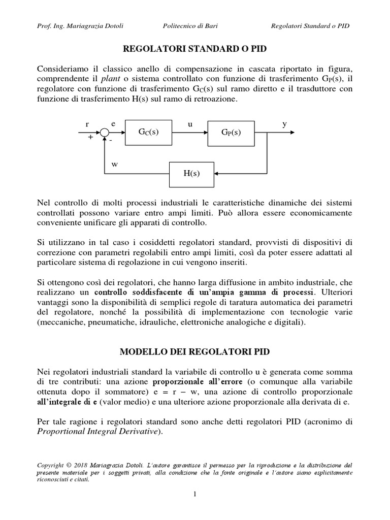 06 Regolatori PID | PDF