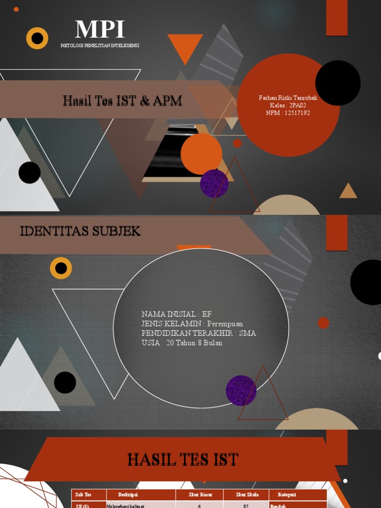 Hasil Tes IST & APM | PDF