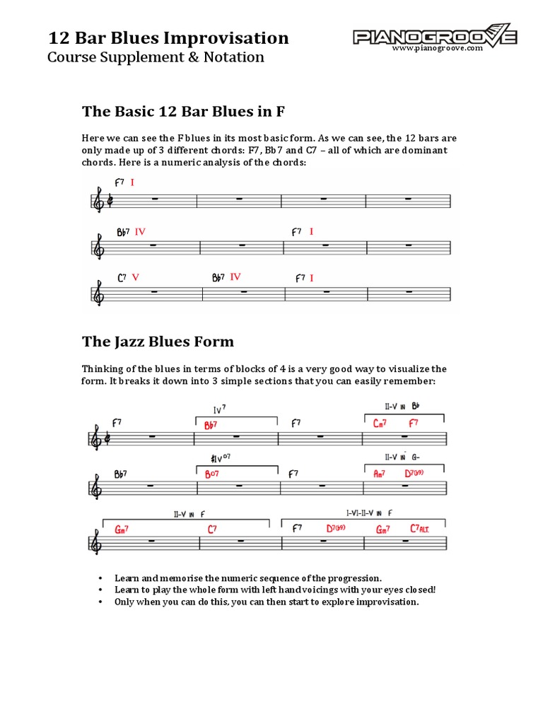 12 Bar Blues Lesson Supplement | PDF