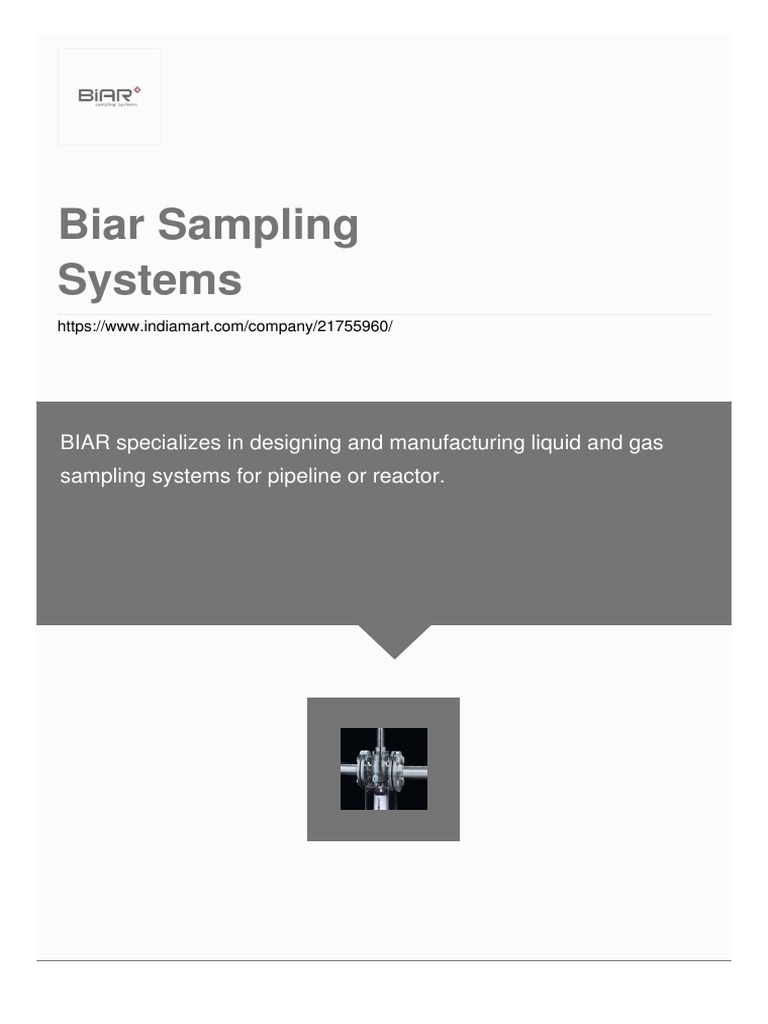 Biar Sampling Systems | PDF