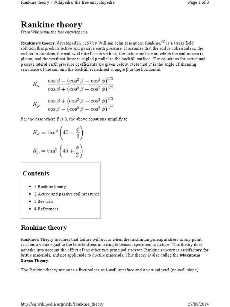 Rankine Theory: Rankine's Theory, Developed in 1857 by William John ...