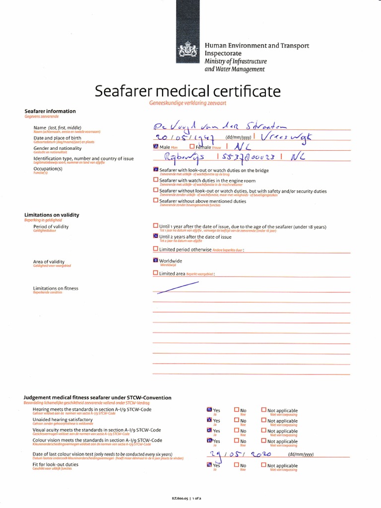 Rer Medica Certifi Cate: Seafa | PDF | Nature