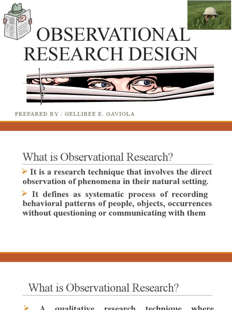 Observational Research Design Overview | PDF | Observation | Research ...