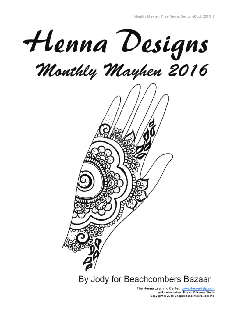 MMM2016 Henna Design Book Opt PDF | PDF | E Books | Copyright