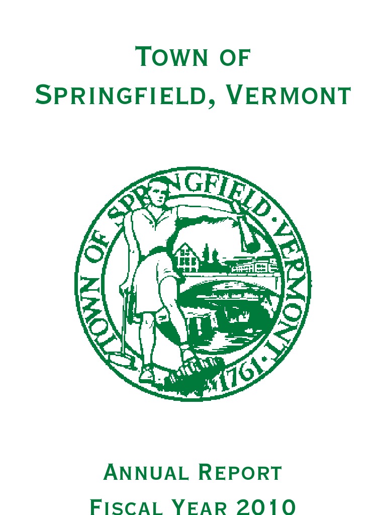 Springfield, VT 2010 Town Report | Polling Place | Government