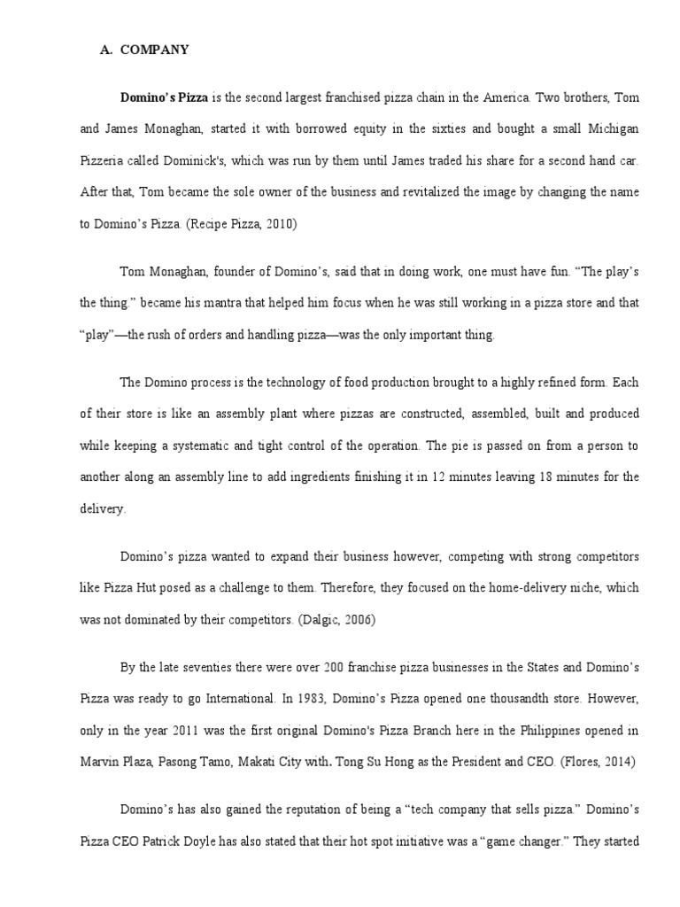 Domino's | Download Free PDF | Domino's Pizza | Foods